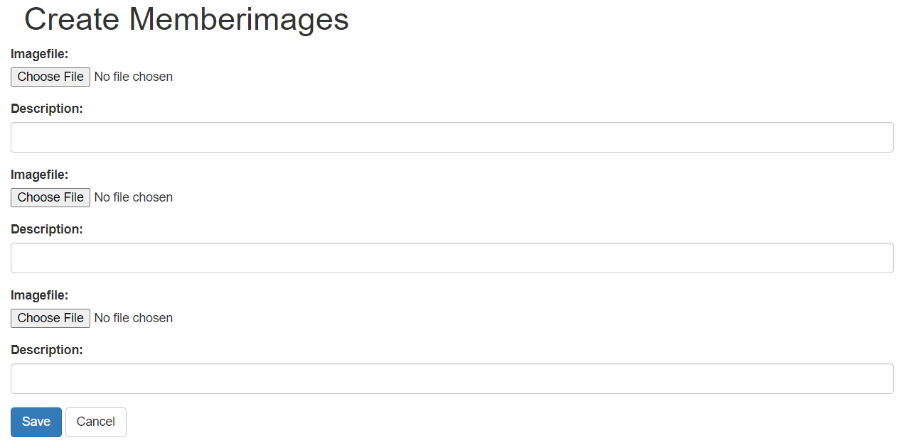 Adding multiple Images for an Entity - Step 1 - Creating a database table form to allow for ...